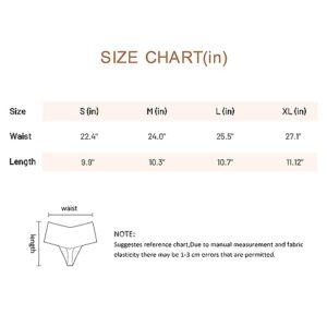 DEANGELMON Women Seamless Thongs No Show Thong Underwear Workout Panties High Waist Tanga Multiple Pack (4P1,M)