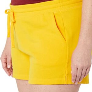 Amazon Essentials Women's Fleece Short, Golden Yellow, Medium