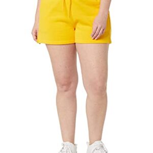 Amazon Essentials Women's Fleece Short, Golden Yellow, Medium