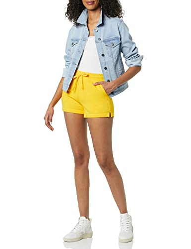 Amazon Essentials Women's Fleece Short, Golden Yellow, Medium