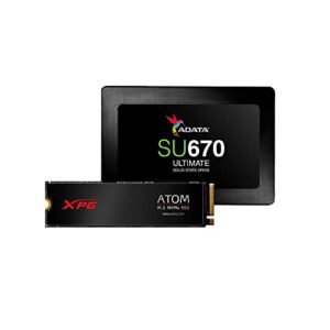 xpg atom 30 1tb pcie + 250gb sata 2.5" ssd kit - m.2 2280 pcie gen3 x4 + 2.5” internal ssd pc upgrade bundle kit (aato-30kit-250g1tci)