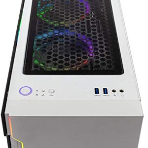 Skytech Gaming Archangel Gaming Computer PC Desktop – Ryzen 5 5600X 3.7GHz, RTX 3060 TI 8G, 1TB NVMe SSD, 16GB DDR4 3200MHz, RGB Fans, Windows 10 Home 64-bit, 802.11AC Wi-Fi, White