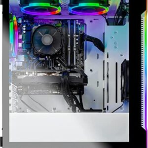 Skytech Gaming Archangel Gaming Computer PC Desktop – Ryzen 5 5600X 3.7GHz, RTX 3060 TI 8G, 1TB NVMe SSD, 16GB DDR4 3200MHz, RGB Fans, Windows 10 Home 64-bit, 802.11AC Wi-Fi, White