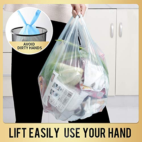 Small Trash Bags 240 Count Garbage Bags SWIHELP Waste Basket Liners for Bathroom, Kitchen,Bedroom, Office Pet Car 15 Liter Trash Can 4 Gallon…