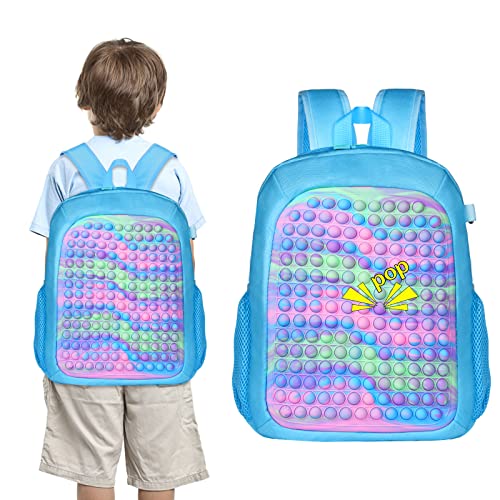 MUCUNNIA Large Pop Backpack for Kids Boys Fidget Backpack School Backpack Fidget Toys Schoolbag School Supplies Christmas Gifts for Kids Teen Birthday Party Travel