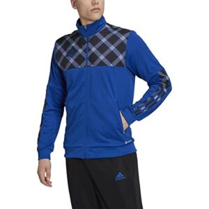 adidas men's standard tiro track jacket, team royal blue/black, large