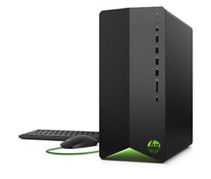 hp pavilion gaming desktop, 10th generation intel core i5-10400f processor, nvidia geforce rtx 2060 graphics, 16 gb ram, 512 gb ssd, windows 11 home (tg01-1260, shadow black)