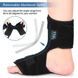 Planters Night Braces, Night Splint Plantar Fasciitis, Night Splint Feet, Night Splint Achilles Tendonitis, Adjustable Plantar Fasciitis Dorsal Night and Day Splint with Spiky Massage Ball