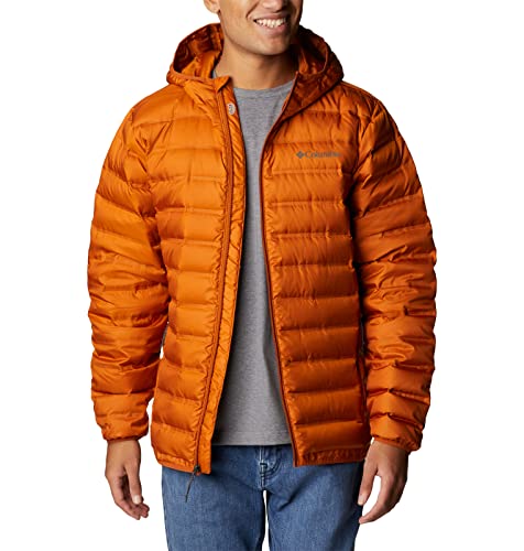 Columbia Men's Lake 22 Down Hooded Jacket, Warm Copper, Large