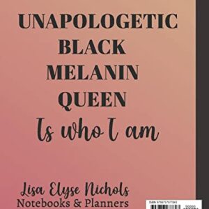 Unapologetic Black Melanin Queen: 100 Page Composition Notebook Blank Wide Ruled Pages For African American Women And Teens : Gift Journal With Cute Black Contemporary Woman Cover