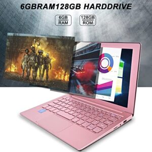 HBESTORE Laptop 10.1Inch 8GB RAM 128GB SSD Mini Ultrabook,Windwos11 OS with Intel Gemini Lake N4120 Quad Core Processor Up to2.6GHz 2.4G/5G WiFi+Mini HDMI+USB3.0 +Metal Shell (Rose Gold)