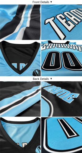 Custom Men Boy Basketball Jerseys Printed Reversible Mesh Performance Athletic Blank Team Uniforms for Sports Dark Bluewhite One Size