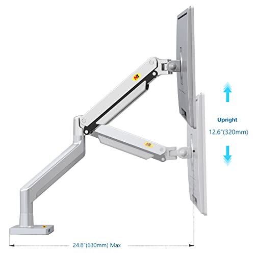 NB North Bayou Dual Monitor Arm Ultra Wide Full Motion Swivel Monitor Mount with Gas Spring for 22''-32'' Monitors with Load Capacity from 4.4 to 33lbs for Each Arm Monitor Stand G32-S