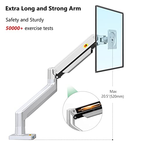 NB North Bayou Dual Monitor Arm Ultra Wide Full Motion Swivel Monitor Mount with Gas Spring for 22''-32'' Monitors with Load Capacity from 4.4 to 33lbs for Each Arm Monitor Stand G32-S