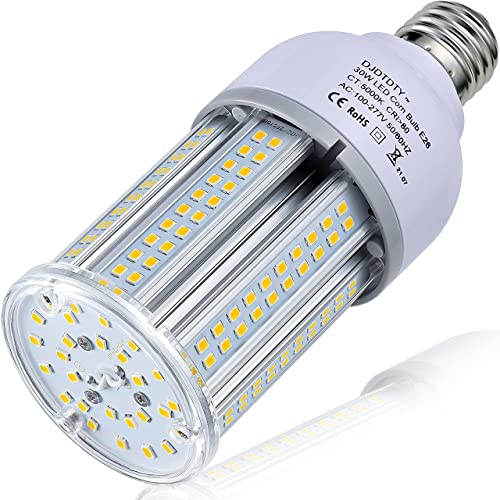 DJDTDTY 30W/60W/80W/100W/120W/150W LED Corn Light Bulb, E26 E27 Base LED Corn Lamp, 4000 Lumen 5000K Daylight 110V~277V Corn Cob Light Bulb for Indoor Outdoor (watts, 30.00)