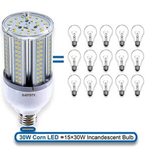 DJDTDTY 30W/60W/80W/100W/120W/150W LED Corn Light Bulb, E26 E27 Base LED Corn Lamp, 4000 Lumen 5000K Daylight 110V~277V Corn Cob Light Bulb for Indoor Outdoor (watts, 30.00)