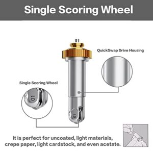 Single Scoring Wheel Tip with QuickSwap Drive Housing for Maker Machine for Uncoated, Light Materials, 3D Home Decor and Gift Boxes etc.