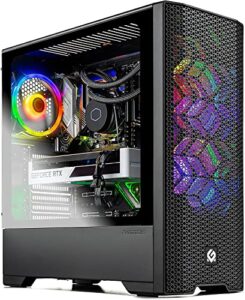 skytech gaming blaze 3.0 gaming pc desktop – intel core i7 11700f 2.5 ghz, rtx 3060 ti, 1tb nvme ssd, 16g ddr4 3200, 600w gold psu, ac wi-fi, windows 10 home 64-bit,black