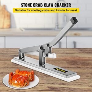 VEVOR Stone Crab Cracker with 2 Seafood Picks, Aluminum & Stainless Steel Construction Shellfish Shucker, Seafood Tools Set for Lobster and Crab Legs