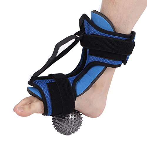 Fasciitis Night Splint, Foot Brace for Achilles Tendonitis Plantar Fasciitis Night Splint Kit Fast Pain Relief Spiky Massage Ball Foot Drop Foot Pain Fasciitis Relief Splints Stretching Strap