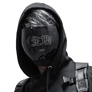 fabric of the universe techwear graphic cyberpunk face shield protection goggle (kj-05)