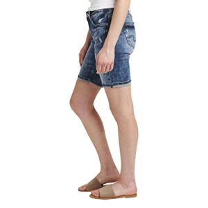 Silver Jeans Co. Women's Elyse Mid Rise Short, Med Wash EAF237, 30