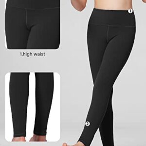 Stelle Girls Athletic Legging Pants with Hidden Pocket for Dance Workout Running Yoga (Black, 8-9 Years)