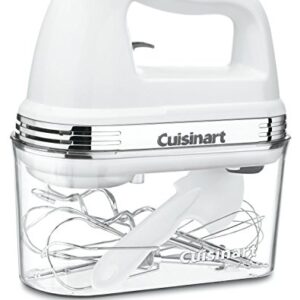 Cuisinart HM-90S Power Advantage Plus 9-Speed Handheld Mixer with Storage Case, White & CTG-00-SMB Stainless Steel Mixing Bowls with Lids, Set of 3