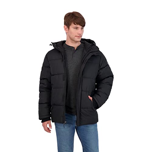 Reebok Men's Heavyweight Puffer Coat Insulated Winter Jacket Black Size 2XL