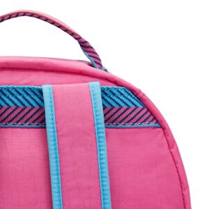 Kipling Women's Seoul 15” Laptop Backpack, Durable, Roomy with Padded Shoulder Straps, Nylon Bag, Pink Blue CBV2, 12.75''L x 17.25''H x 9''D