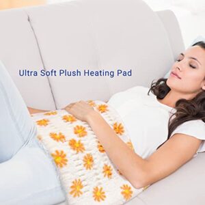 Heating Pad for Back Pain Relief- Ultra Soft Sherpa Heating Pad, XL King Size 12" x 24", with Moist & Dry Heat Options，12 Heat Levels & 1-24H Auto Off for Neck, Shoulder, & Sore Muscle Relief