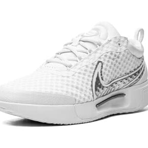 Nike Womens WMNS Zoom Court Pro HC DH0990 101 White/Metallic Silver - Size 8W