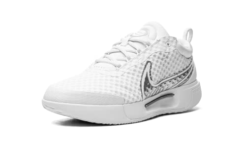 Nike Womens WMNS Zoom Court Pro HC DH0990 101 White/Metallic Silver - Size 8W