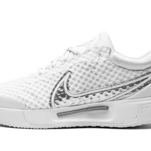 Nike Womens WMNS Zoom Court Pro HC DH0990 101 White/Metallic Silver - Size 8W