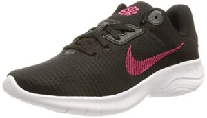 nike womens flex experience rn 11 nn running trainers, black/rush pink-white, 7.5 m us