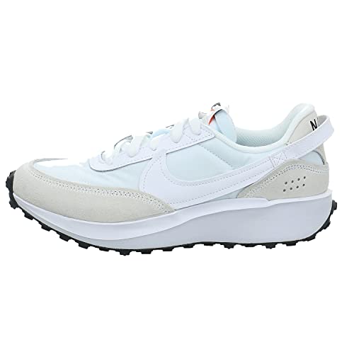 Nike Womens Waffle Debut Running Shoe White/Black/Orange Size 7