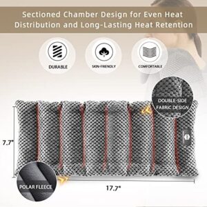 UNCN Microwave Heating Pad 7x17" | Microwavable Heat Pad for Pain Relief | Reusable Bean Bag | Weighted Hot Pack for Neck, Shoulder, Cramps, Back | Warm Compress