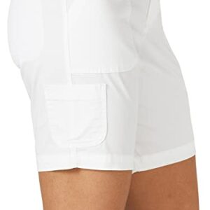 Lee Women's Flex-to-Go Mid-Rise Cargo Bermuda Short, White, 14 Petite