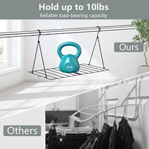 HAVEDAWN Hanging Drying Rack Clothing, Folding Laundry Rack Indoor, Space-Saving, Easy to Unfold & Fold Flat, Collapsible Clothes Drying Rack in Laundry Room for Towels, Baby Clothes, Lingerie, Black