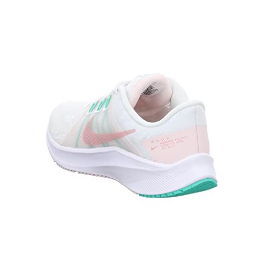 Nike Women's Quest 4 Road Running Shoes, Glaze-Menta, 10 M US, White/Pink/Green