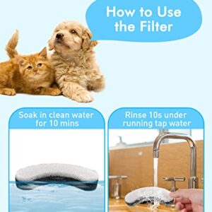 NPET WF100 Cat Water Fountain, 54oz/1.6L Automatic Pet Fountain Cat Water Dispenser with 2 Flow Modes, Light Quiet Pump for Cats