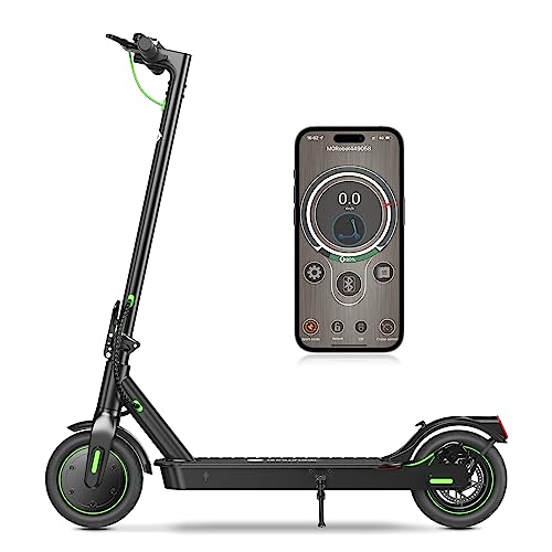 isinwheel S9 Pro Electric Scooter, 18 Miles Long Range and 15.6 MPH Portable Folding Commuting Electric Scooter for Adults and Teens, Dual Braking System & App