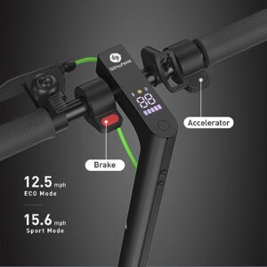 isinwheel S9 Pro Electric Scooter, 18 Miles Long Range and 15.6 MPH Portable Folding Commuting Electric Scooter for Adults and Teens, Dual Braking System & App