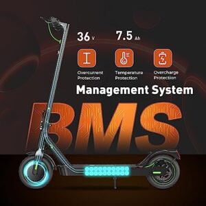 isinwheel S9 Pro Electric Scooter, 18 Miles Long Range and 15.6 MPH Portable Folding Commuting Electric Scooter for Adults and Teens, Dual Braking System & App