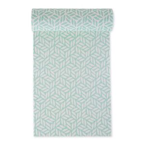 DII Fridge & Shelf Liner Collection Non-Adhesive, Cut to fit, Machine Washable, 12x20, Bright Aqua Abstract Leaf, 2 Piece