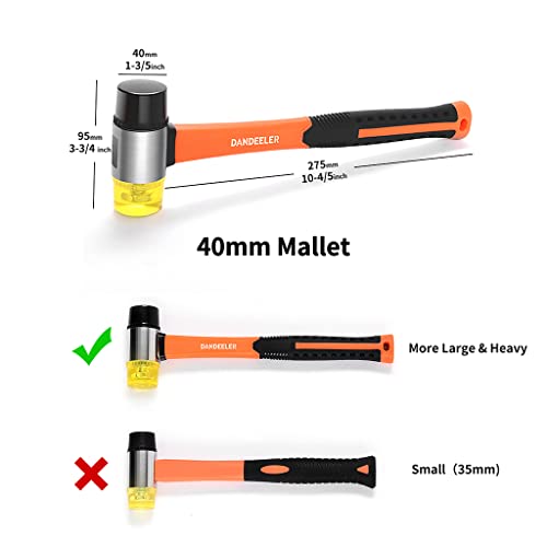 Dandeeler 45 Piece Laminate Flooring Tools Installation Kit with Mallet Tapping Block Pull Bar Spacers and 2pc Knee Pads