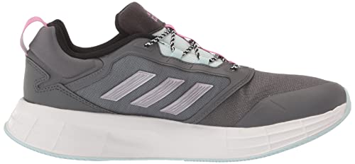 adidas Women's Duramo Protect Running Shoe, Grey/Matte Purple Metallic/Almost Blue, 10