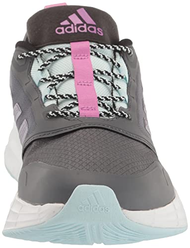 adidas Women's Duramo Protect Running Shoe, Grey/Matte Purple Metallic/Almost Blue, 10