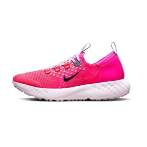 nike women's react escape run flyknit running shoe, pink prime/blackened blue, 9.5 m us