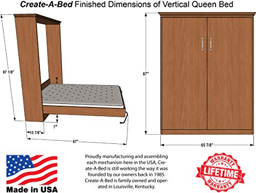 Adjustable Queen Size Deluxe Murphy Bed Kit, Vertical